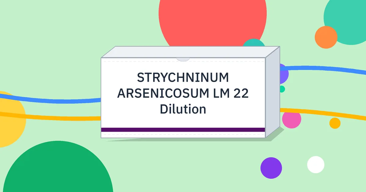 Symbolbild: Packung mit der Aufschrift STRYCHNINUM ARSENICOSUM LM 22 Dilution (PZN 13205933) – Verfügbarkeit und Bezug in Apotheken in Frankfurt am Main