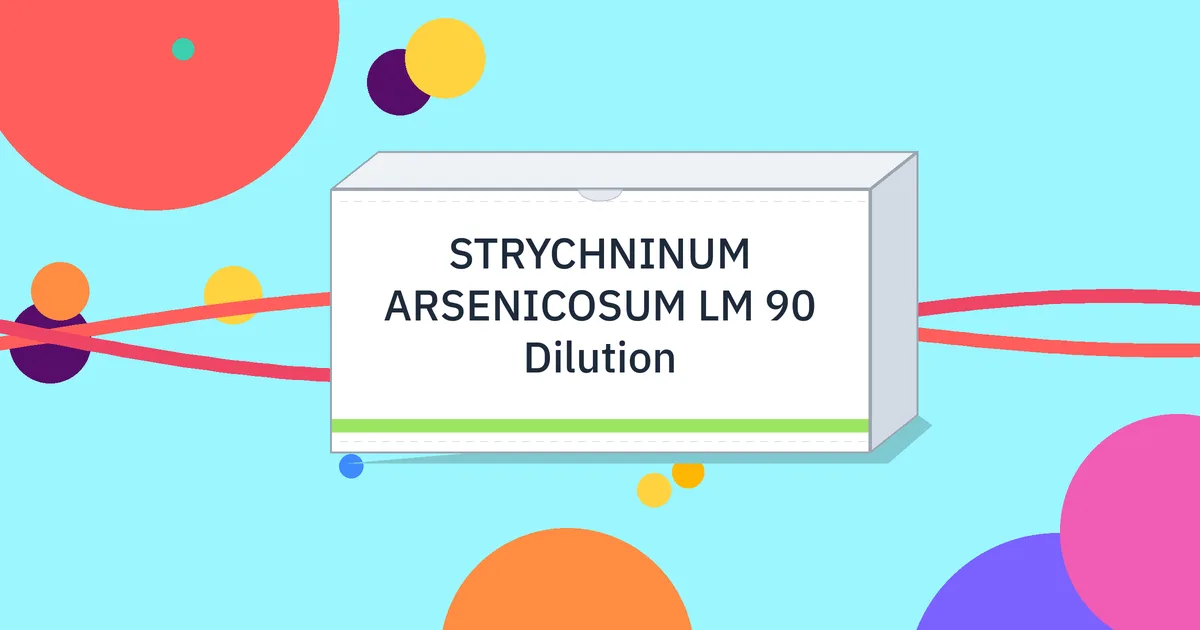 Symbolbild: Packung mit der Aufschrift STRYCHNINUM ARSENICOSUM LM 90 Dilution (PZN 13206080) – Verfügbarkeit und Bezug in Apotheken in Frankfurt am Main