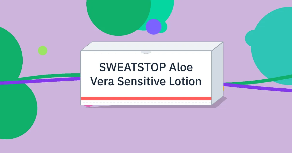 Symbolbild: Packung mit der Aufschrift SWEATSTOP Aloe Vera Sensitive Lotion (PZN 07637611) – Verfügbarkeit und Bezug in Apotheken in Frankfurt am Main