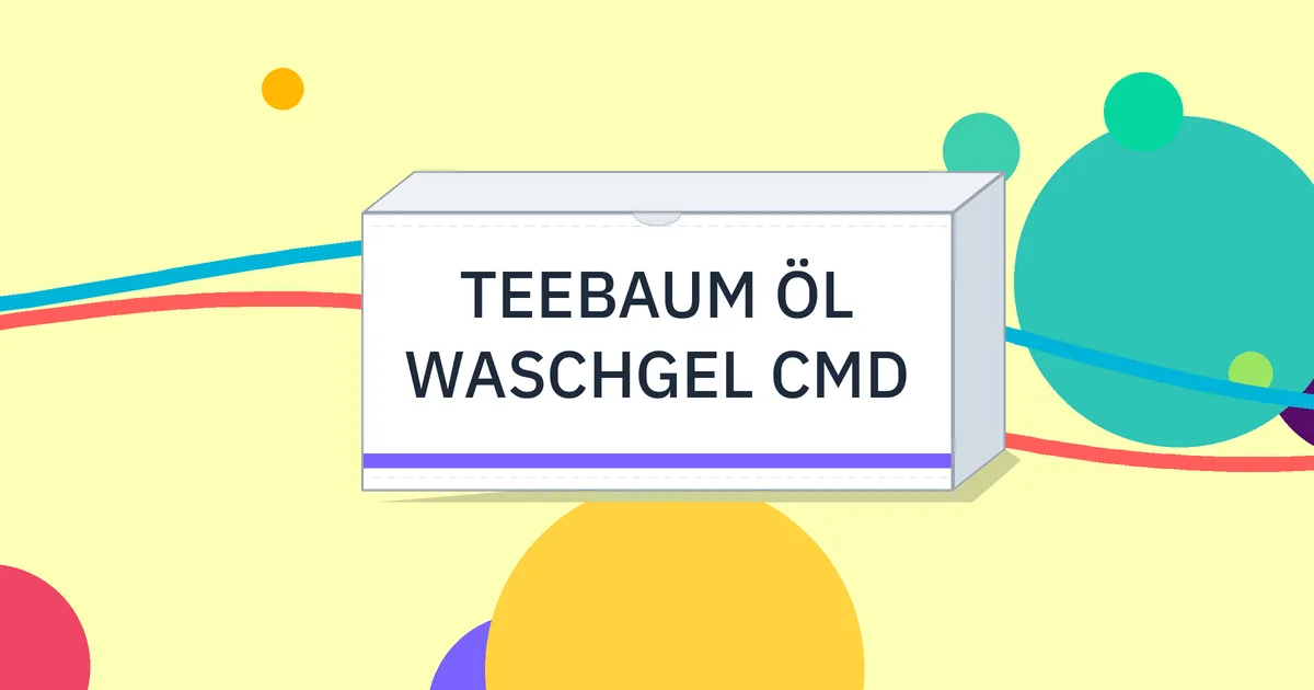 Symbolbild: Packung mit der Aufschrift TEEBAUM ÖL WASCHGEL CMD (PZN 09946807) – Verfügbarkeit und Bezug in Apotheken in Frankfurt am Main