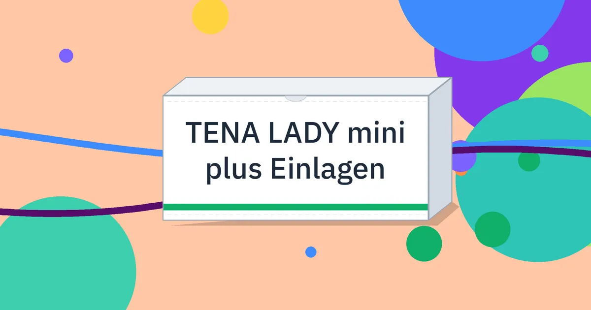 Symbolbild: Packung mit der Aufschrift TENA LADY mini plus Einlagen (PZN 05991892) – Verfügbarkeit und Bezug in Apotheken in Frankfurt am Main