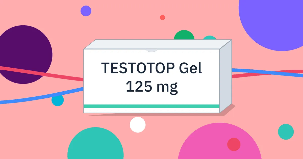 Symbolbild: Packung mit der Aufschrift TESTOTOP Gel 125 mg (PZN 07386770) – Verfügbarkeit und Bezug in Apotheken in Frankfurt am Main