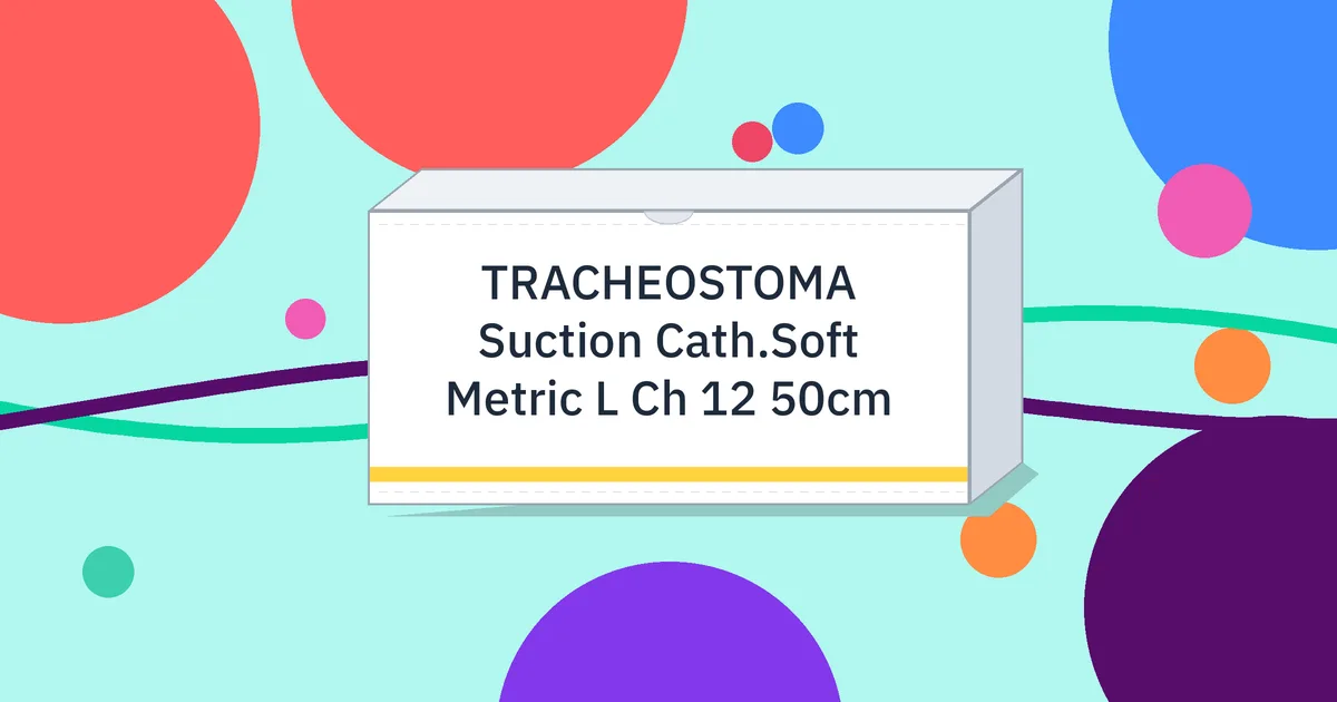 Symbolbild: Packung mit der Aufschrift TRACHEOSTOMA Suction Cath.Soft Metric L Ch 12 50cm (PZN 20313646) – Verfügbarkeit und Bezug in Apotheken in Frankfurt am Main