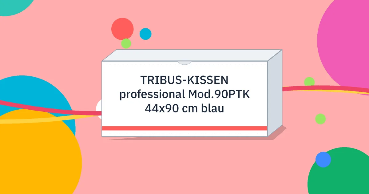 Symbolbild: Packung mit der Aufschrift TRIBUS-KISSEN professional Mod.90PTK 44x90 cm blau (PZN 17942284) – Verfügbarkeit und Bezug in Apotheken in Frankfurt am Main