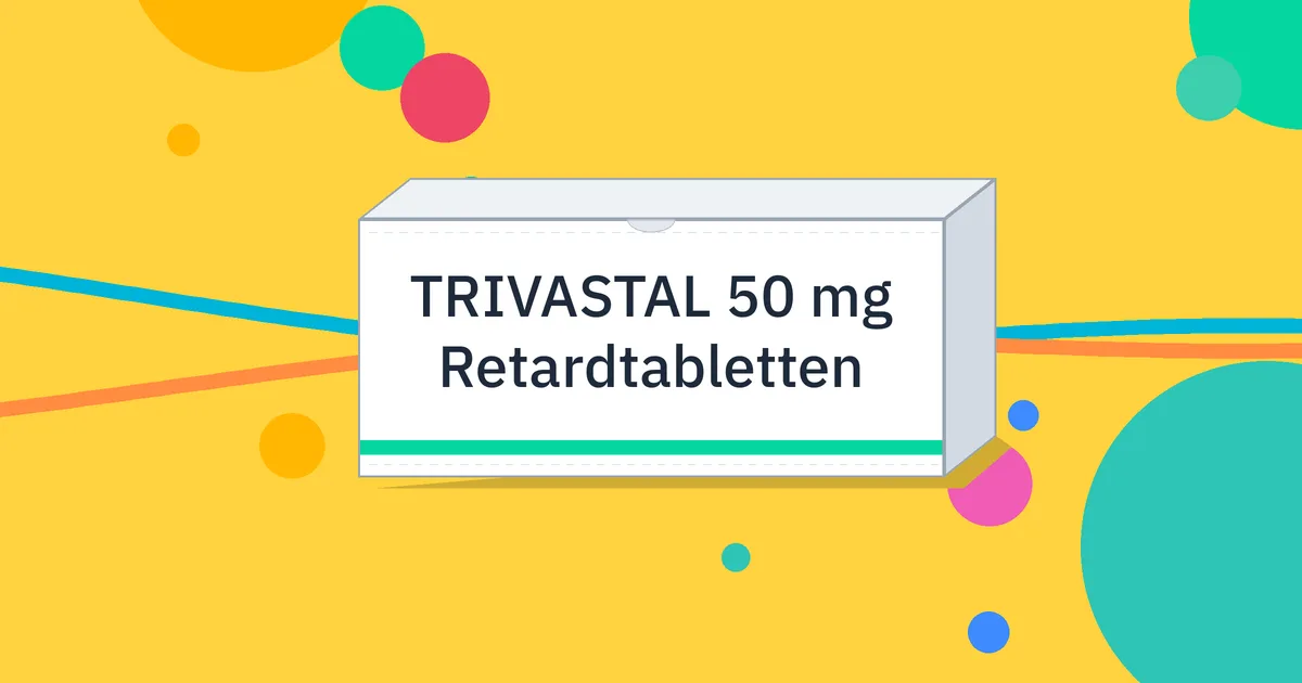 Symbolbild: Packung mit der Aufschrift TRIVASTAL 50 mg Retardtabletten (PZN 09200114) – Verfügbarkeit und Bezug in Apotheken in Frankfurt am Main