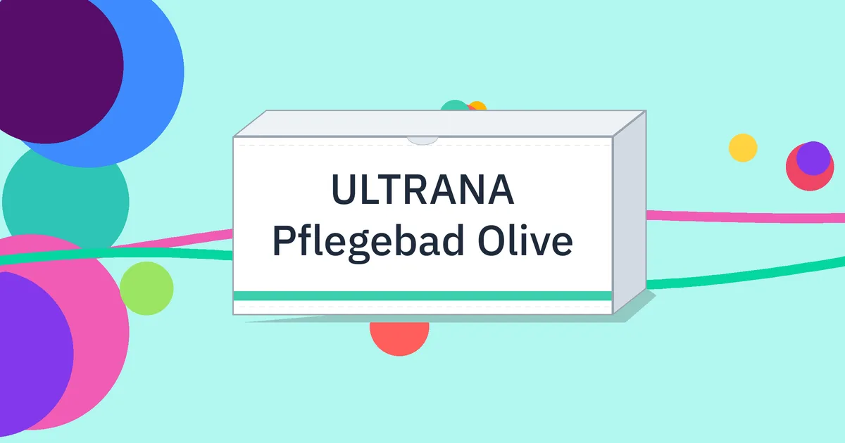 Symbolbild: Packung mit der Aufschrift ULTRANA Pflegebad Olive (PZN 19203757) – Verfügbarkeit und Bezug in Apotheken in Frankfurt am Main