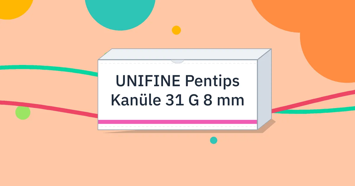 Symbolbild: Packung mit der Aufschrift UNIFINE Pentips Kanüle 31 G 8 mm (PZN 19697535) – Verfügbarkeit und Bezug in Apotheken in Frankfurt am Main