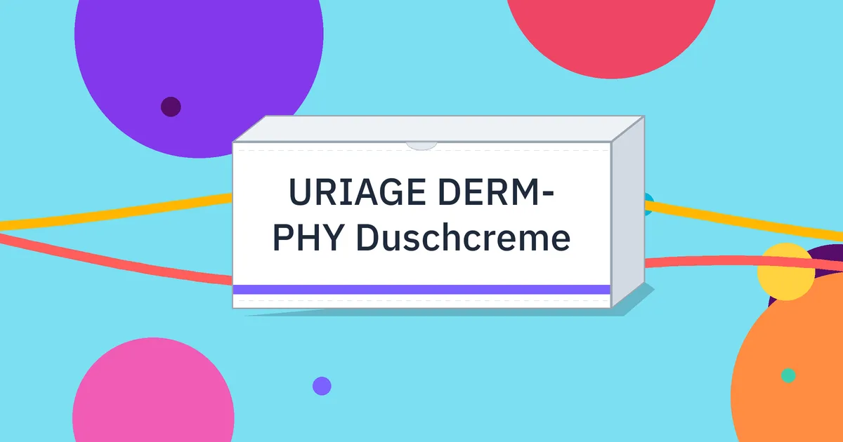 Symbolbild: Packung mit der Aufschrift URIAGE DERM-PHY Duschcreme (PZN 20374375) – Verfügbarkeit und Bezug in Apotheken in Frankfurt am Main