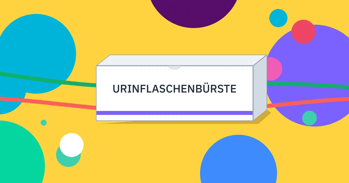 Symbolbild: Packung mit der Aufschrift URINFLASCHENBÜRSTE (PZN 03818333) – Verfügbarkeit und Bezug in Apotheken in Frankfurt am Main