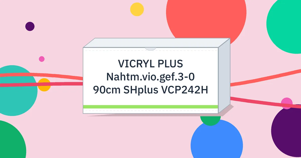 Symbolbild: Packung mit der Aufschrift VICRYL PLUS Nahtm.vio.gef.3-0 90cm SHplus VCP242H (PZN 16256440) – Verfügbarkeit und Bezug in Apotheken in Frankfurt am Main