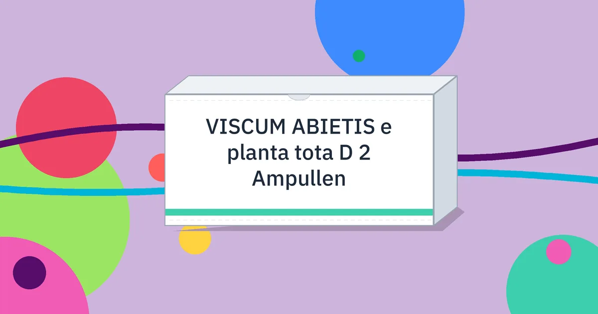 Symbolbild: Packung mit der Aufschrift VISCUM ABIETIS e planta tota D 2 Ampullen (PZN 03795046) – Verfügbarkeit und Bezug in Apotheken in Frankfurt am Main