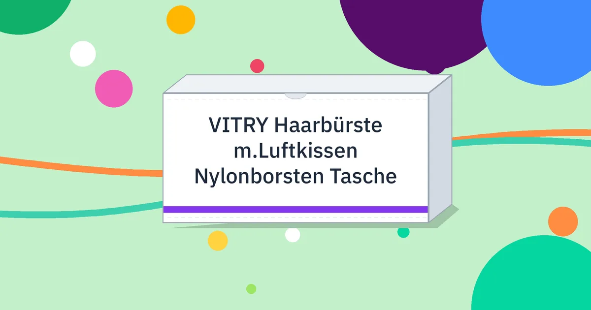 Symbolbild: Packung mit der Aufschrift VITRY Haarbürste m.Luftkissen Nylonborsten Tasche (PZN 10820514) – Verfügbarkeit und Bezug in Apotheken in Frankfurt am Main