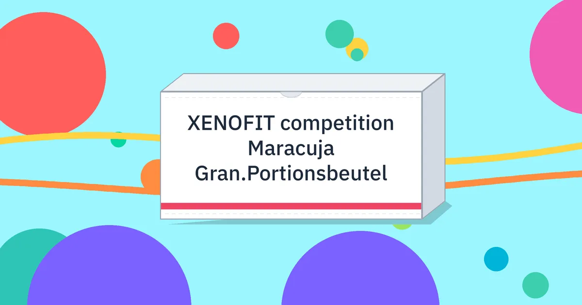 Symbolbild: Packung mit der Aufschrift XENOFIT competition Maracuja Gran.Portionsbeutel (PZN 19132514) – Verfügbarkeit und Bezug in Apotheken in Frankfurt am Main
