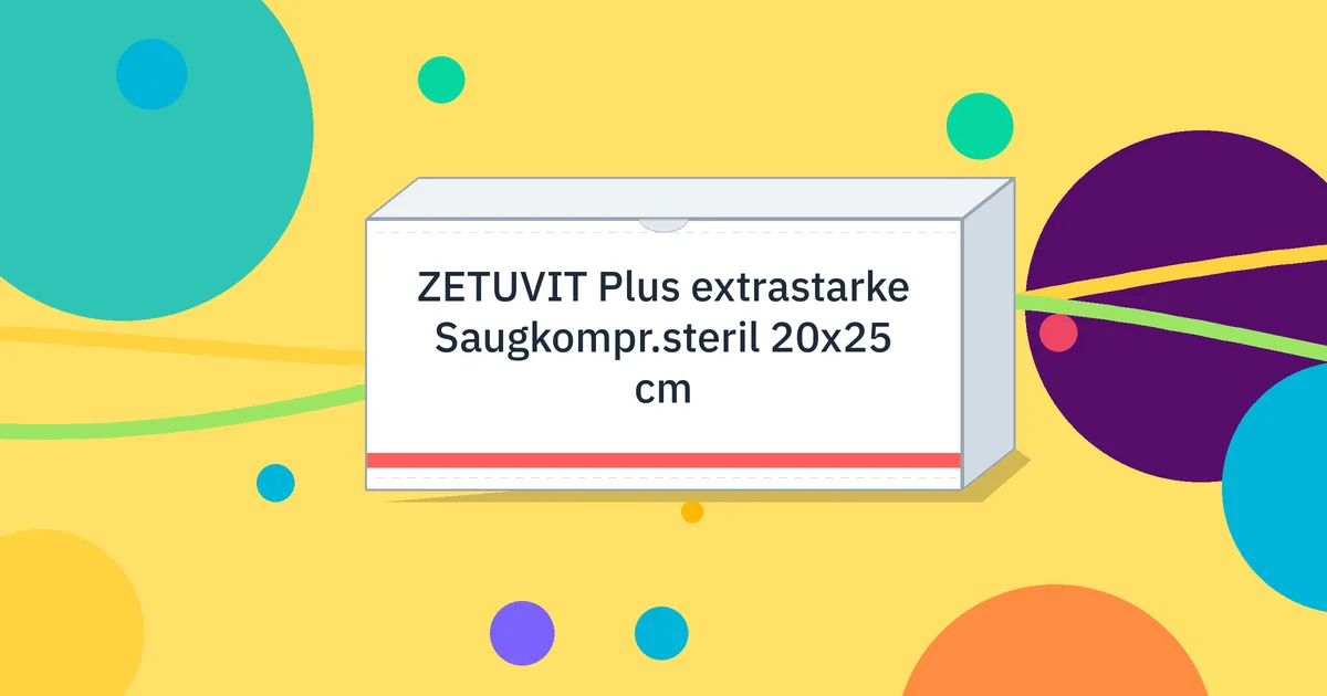 Symbolbild: Packung mit der Aufschrift ZETUVIT Plus extrastarke Saugkompr.steril 20x25 cm (PZN 20164933) – Verfügbarkeit und Bezug in Apotheken in Frankfurt am Main