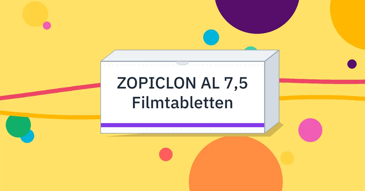 Symbolbild: Packung mit der Aufschrift ZOPICLON AL 7,5 Filmtabletten (PZN 01332508) – Verfügbarkeit und Bezug in Apotheken in Frankfurt am Main