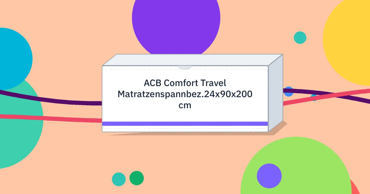 Symbolbild: Packung mit der Aufschrift ACB Comfort Travel Matratzenspannbez.24x90x200 cm (PZN 04117207) – Verfügbarkeit und Bezug in Apotheken in Frankfurt am Main