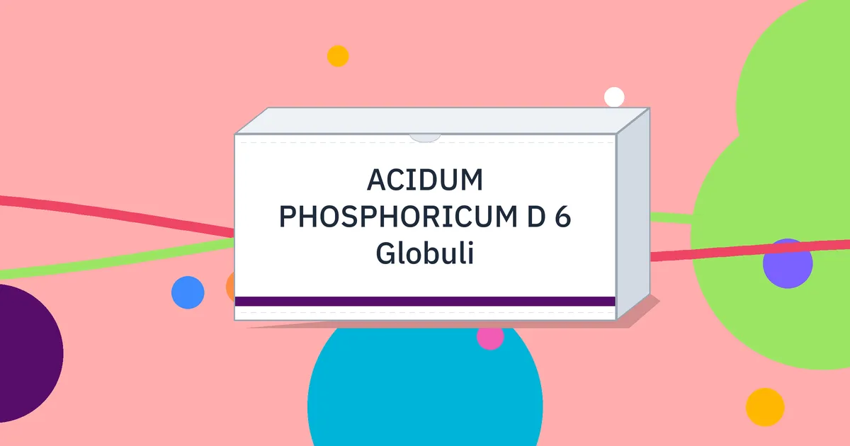 Symbolbild: Packung mit der Aufschrift ACIDUM PHOSPHORICUM D 6 Globuli (PZN 02892149) – Verfügbarkeit und Bezug in Apotheken in Frankfurt am Main