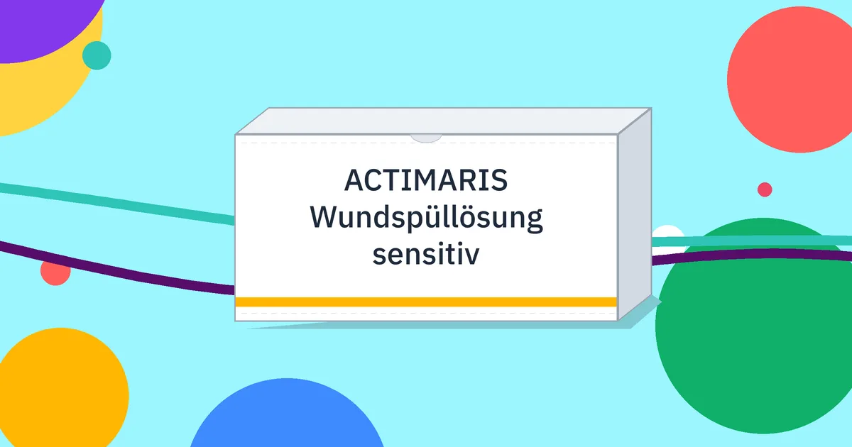 Symbolbild: Packung mit der Aufschrift ACTIMARIS Wundspüllösung sensitiv (PZN 10259029) – Verfügbarkeit und Bezug in Apotheken in Frankfurt am Main