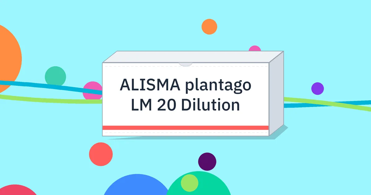 Symbolbild: Packung mit der Aufschrift ALISMA plantago LM 20 Dilution (PZN 13310713) – Verfügbarkeit und Bezug in Apotheken in Frankfurt am Main