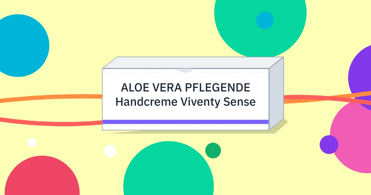 Symbolbild: Packung mit der Aufschrift ALOE VERA PFLEGENDE Handcreme Viventy Sense (PZN 13972489) – Verfügbarkeit und Bezug in Apotheken in Frankfurt am Main