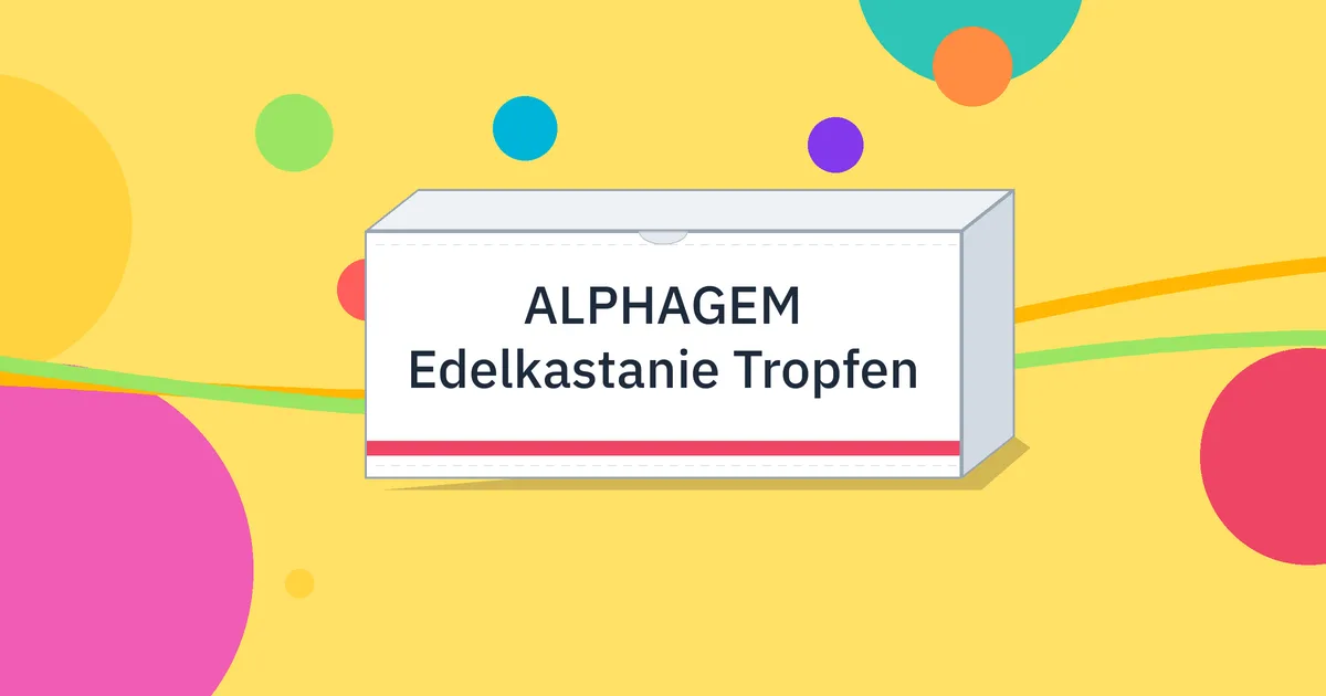 Symbolbild: Packung mit der Aufschrift ALPHAGEM Edelkastanie Tropfen (PZN 20297083) – Verfügbarkeit und Bezug in Apotheken in Frankfurt am Main