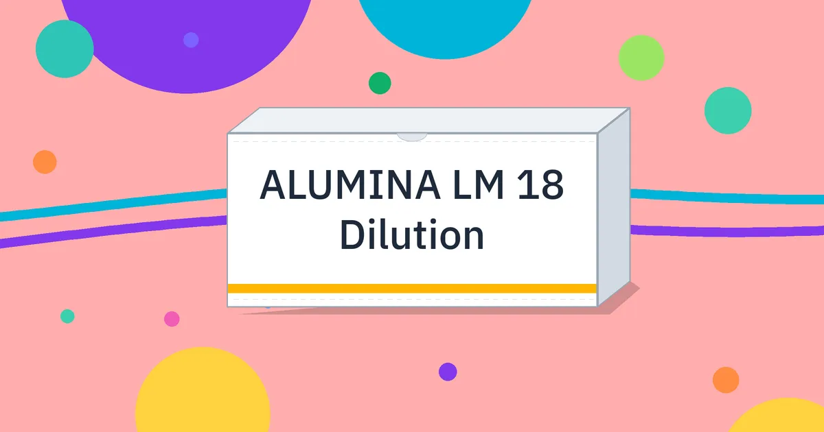 Symbolbild: Packung mit der Aufschrift ALUMINA LM 18 Dilution (PZN 02600388) – Verfügbarkeit und Bezug in Apotheken in Frankfurt am Main