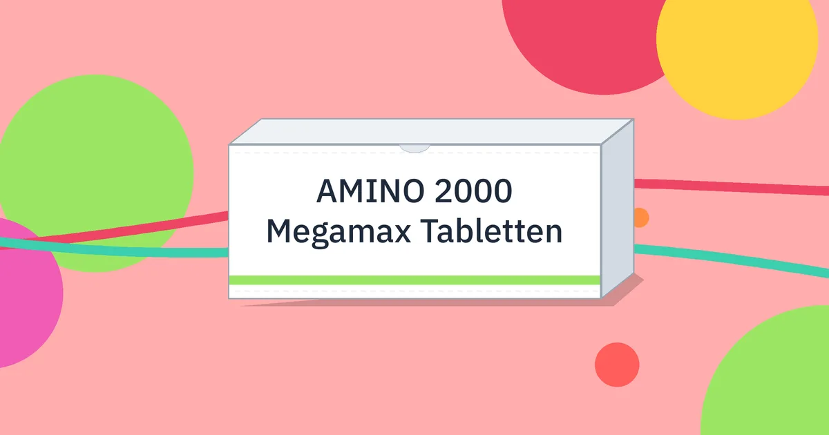 Symbolbild: Packung mit der Aufschrift AMINO 2000 Megamax Tabletten (PZN 07346078) – Verfügbarkeit und Bezug in Apotheken in Frankfurt am Main