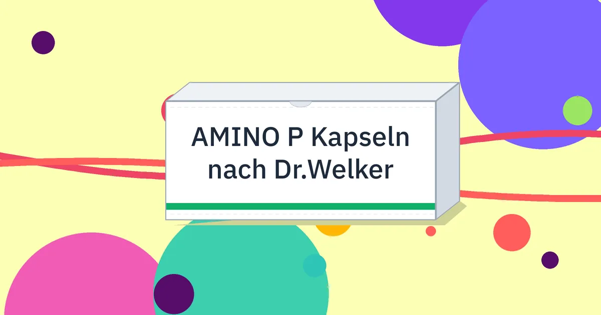 Symbolbild: Packung mit der Aufschrift AMINO P Kapseln nach Dr.Welker (PZN 01034610) – Verfügbarkeit und Bezug in Apotheken in Frankfurt am Main