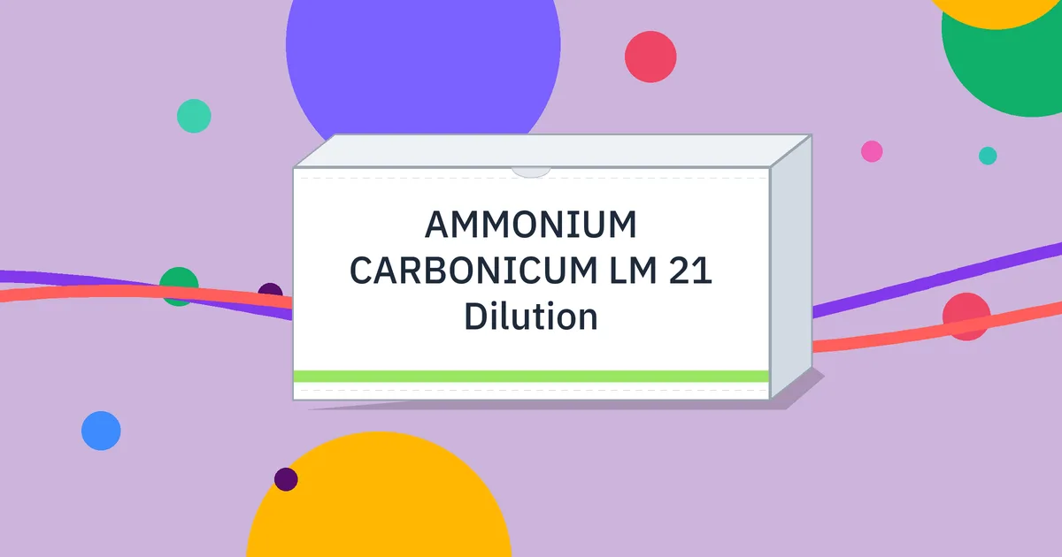 Symbolbild: Packung mit der Aufschrift AMMONIUM CARBONICUM LM 21 Dilution (PZN 12760727) – Verfügbarkeit und Bezug in Apotheken in Frankfurt am Main