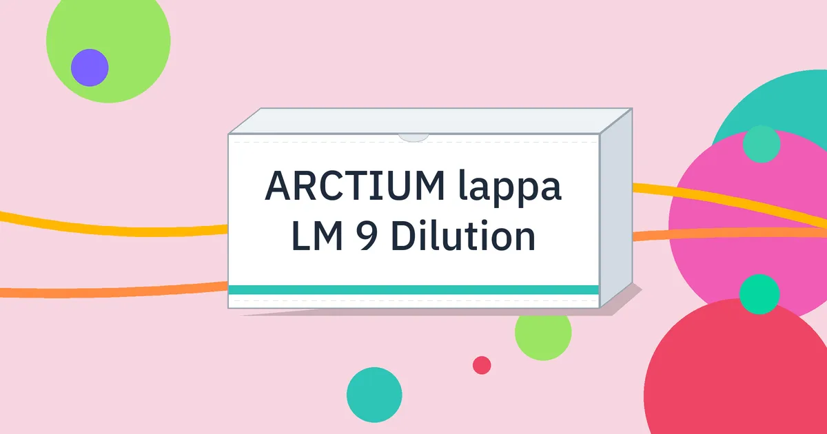 Symbolbild: Packung mit der Aufschrift ARCTIUM lappa LM 9 Dilution (PZN 13387437) – Verfügbarkeit und Bezug in Apotheken in Frankfurt am Main
