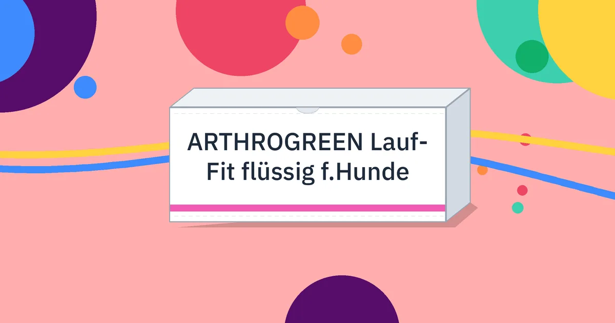 Symbolbild: Packung mit der Aufschrift ARTHROGREEN Lauf-Fit flüssig f.Hunde (PZN 12475843) – Verfügbarkeit und Bezug in Apotheken in Frankfurt am Main