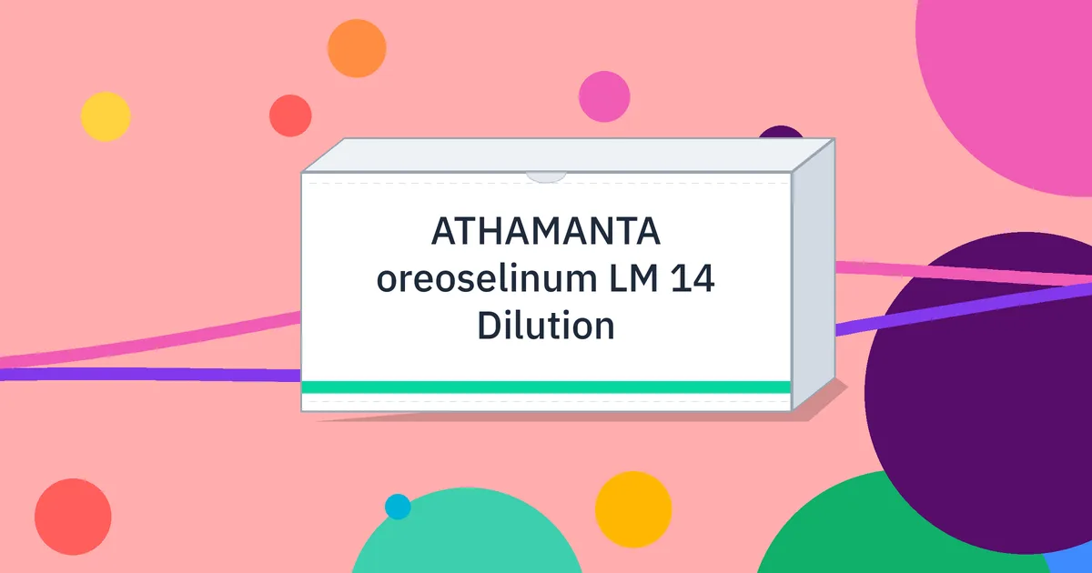 Symbolbild: Packung mit der Aufschrift ATHAMANTA oreoselinum LM 14 Dilution (PZN 13405916) – Verfügbarkeit und Bezug in Apotheken in Frankfurt am Main