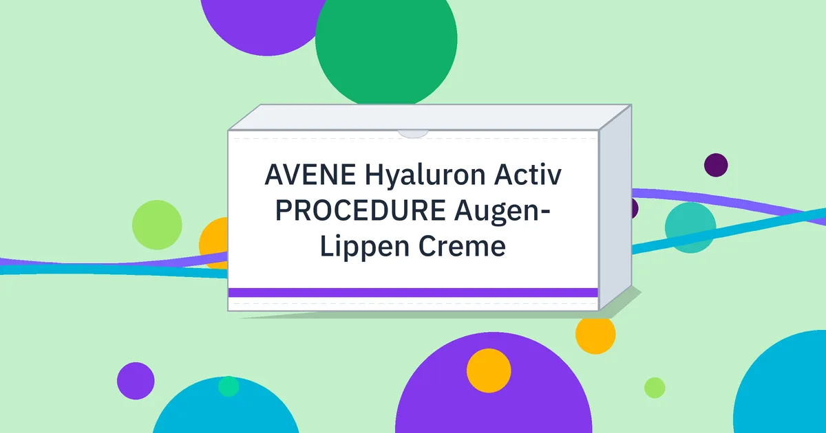 Symbolbild: Packung mit der Aufschrift AVENE Hyaluron Activ PROCEDURE Augen-Lippen Creme (PZN 19647141) – Verfügbarkeit und Bezug in Apotheken in Frankfurt am Main