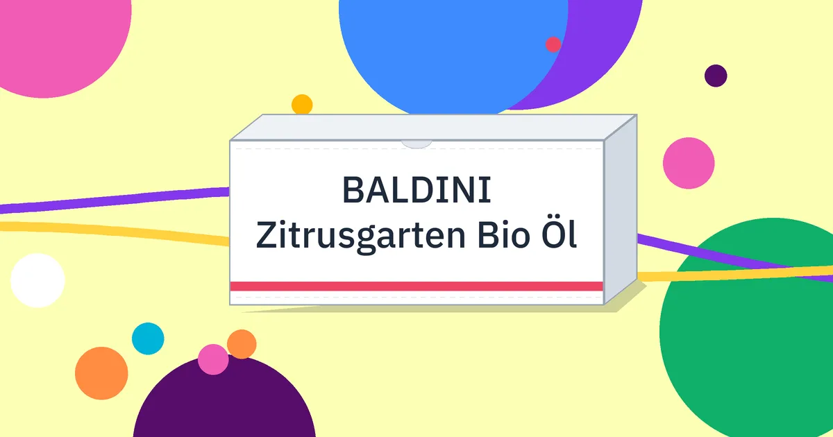Symbolbild: Packung mit der Aufschrift BALDINI Zitrusgarten Bio Öl (PZN 18756460) – Verfügbarkeit und Bezug in Apotheken in Frankfurt am Main
