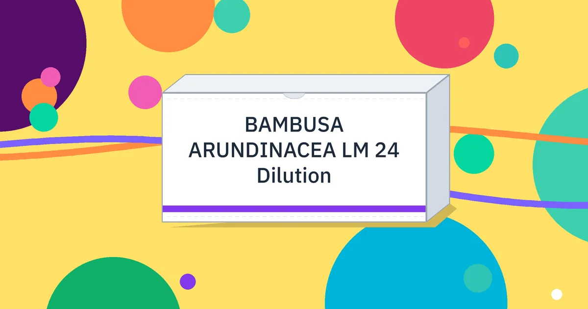 Symbolbild: Packung mit der Aufschrift BAMBUSA ARUNDINACEA LM 24 Dilution (PZN 09430162) – Verfügbarkeit und Bezug in Apotheken in Frankfurt am Main