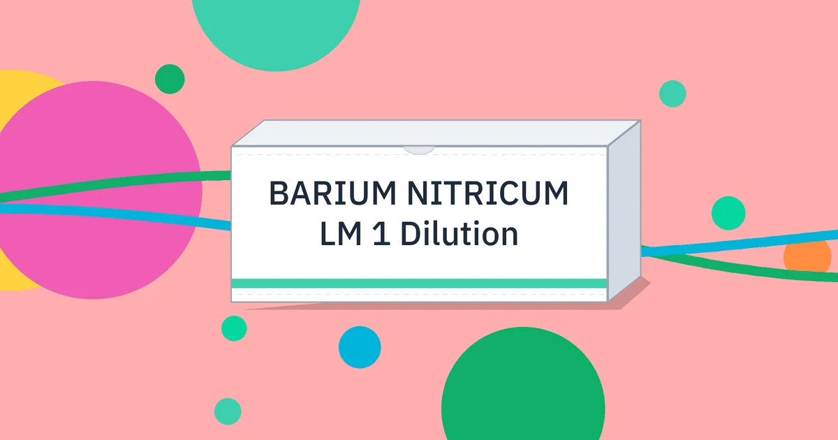 Symbolbild: Packung mit der Aufschrift BARIUM NITRICUM LM 1 Dilution (PZN 13377226) – Verfügbarkeit und Bezug in Apotheken in Frankfurt am Main