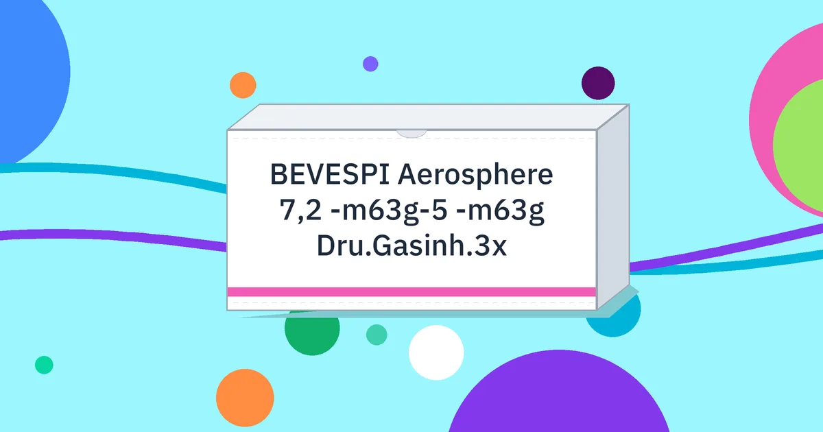 Symbolbild: Packung mit der Aufschrift BEVESPI Aerosphere 7,2 -m63g-5 -m63g Dru.Gasinh.3x (PZN 16904502) – Verfügbarkeit und Bezug in Apotheken in Frankfurt am Main