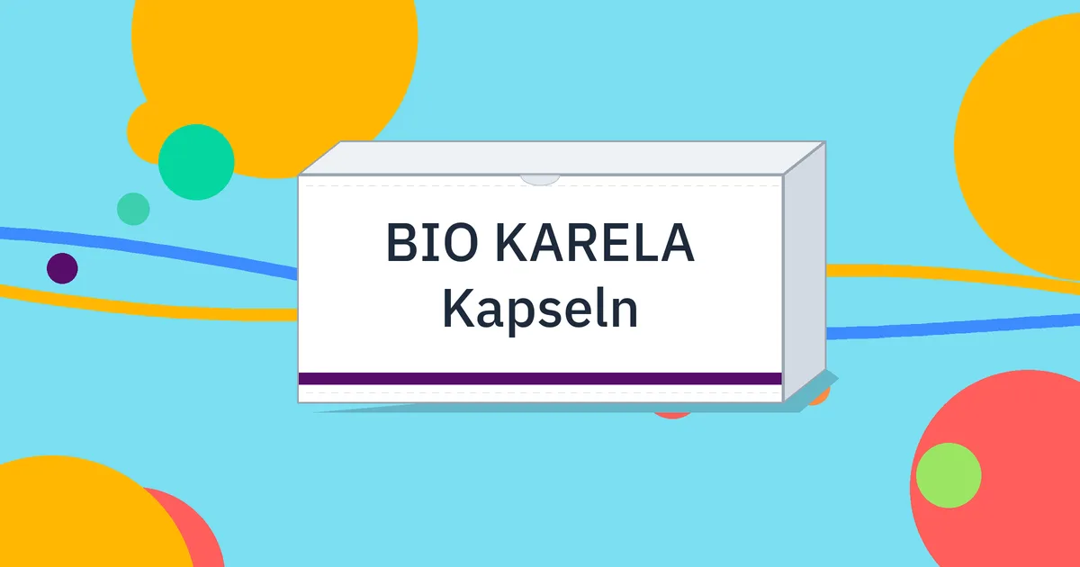 Symbolbild: Packung mit der Aufschrift BIO KARELA Kapseln (PZN 16718509) – Verfügbarkeit und Bezug in Apotheken in Frankfurt am Main