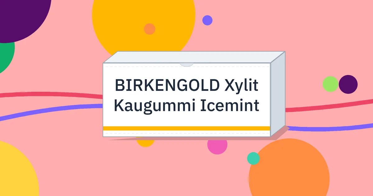 Symbolbild: Packung mit der Aufschrift BIRKENGOLD Xylit Kaugummi Icemint (PZN 19290437) – Verfügbarkeit und Bezug in Apotheken in Frankfurt am Main