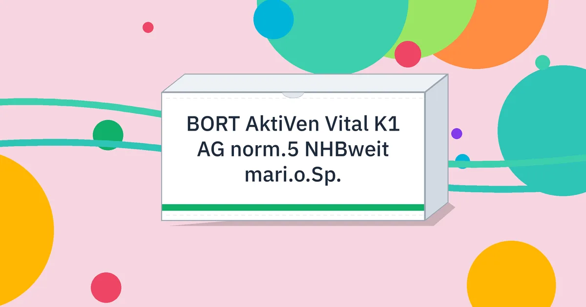 Symbolbild: Packung mit der Aufschrift BORT AktiVen Vital K1 AG norm.5 NHBweit mari.o.Sp. (PZN 13732265) – Verfügbarkeit und Bezug in Apotheken in Frankfurt am Main