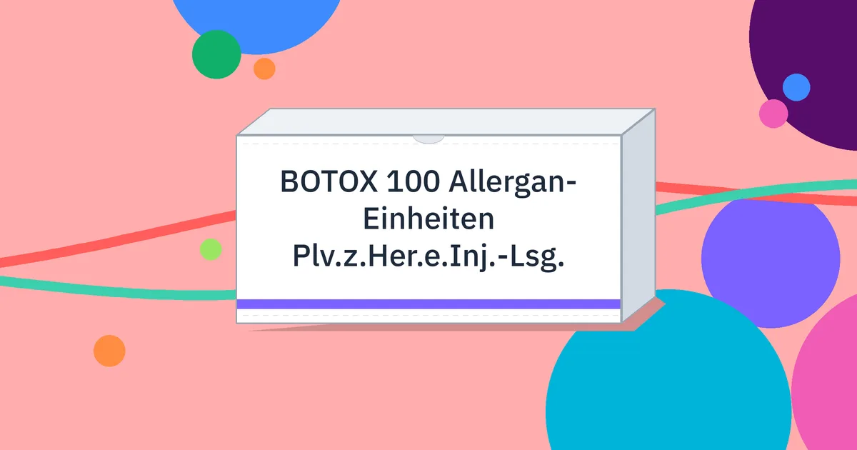 Symbolbild: Packung mit der Aufschrift BOTOX 100 Allergan-Einheiten Plv.z.Her.e.Inj.-Lsg. (PZN 07189331) – Verfügbarkeit und Bezug in Apotheken in Frankfurt am Main