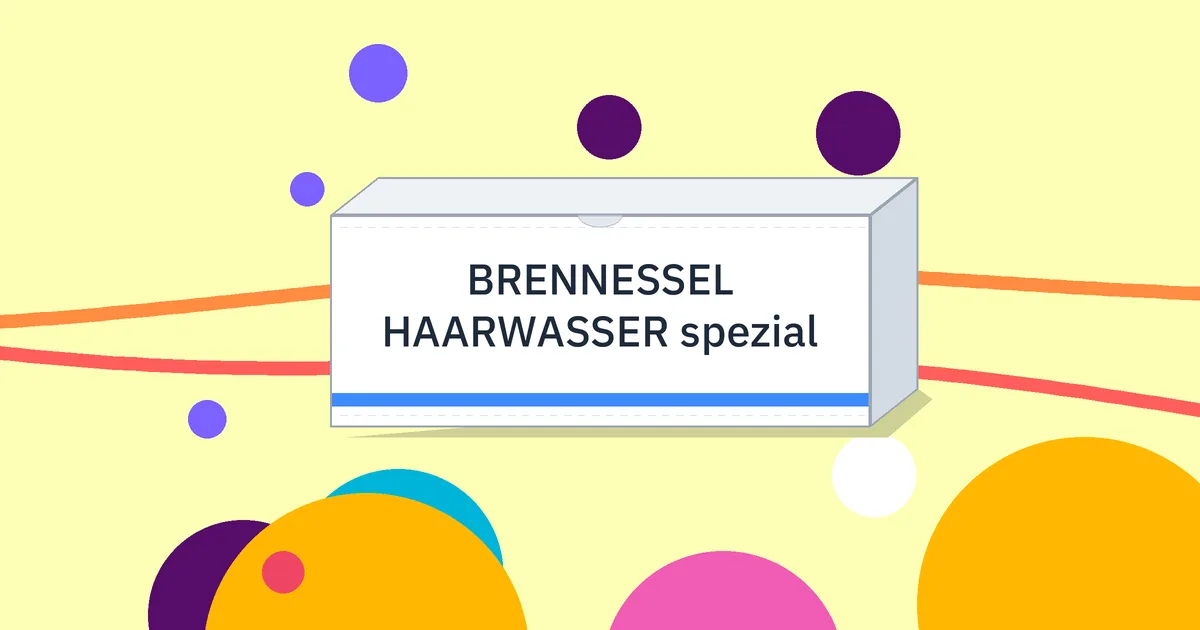 Symbolbild: Packung mit der Aufschrift BRENNESSEL HAARWASSER spezial (PZN 04566253) – Verfügbarkeit und Bezug in Apotheken in Frankfurt am Main