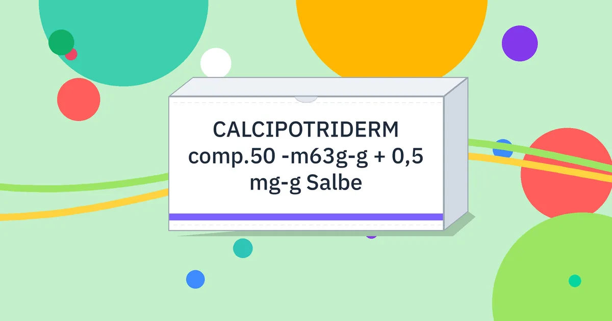 Symbolbild: Packung mit der Aufschrift CALCIPOTRIDERM comp.50 -m63g-g + 0,5 mg-g Salbe (PZN 15884424) – Verfügbarkeit und Bezug in Apotheken in Frankfurt am Main