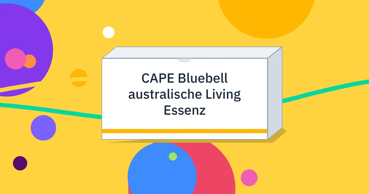 Symbolbild: Packung mit der Aufschrift CAPE Bluebell australische Living Essenz (PZN 05009000) – Verfügbarkeit und Bezug in Apotheken in Frankfurt am Main