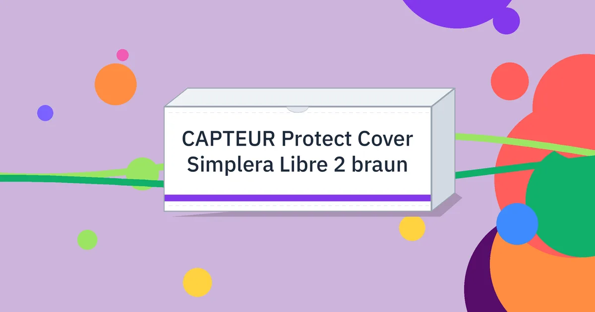 Symbolbild: Packung mit der Aufschrift CAPTEUR Protect Cover Simplera Libre 2 braun (PZN 20203716) – Verfügbarkeit und Bezug in Apotheken in Frankfurt am Main