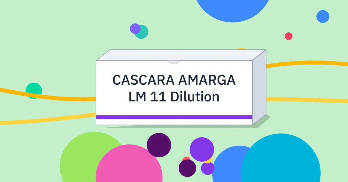 Symbolbild: Packung mit der Aufschrift CASCARA AMARGA LM 11 Dilution (PZN 13432439) – Verfügbarkeit und Bezug in Apotheken in Frankfurt am Main