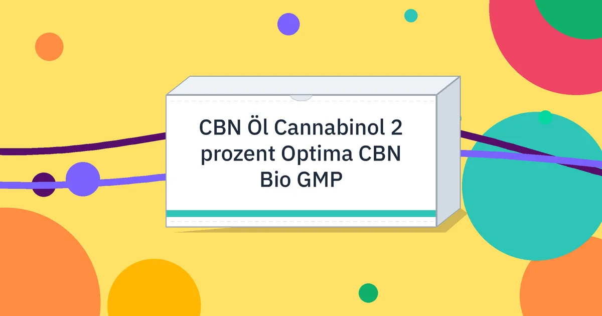 Symbolbild: Packung mit der Aufschrift CBN Öl Cannabinol 2 prozent Optima CBN Bio GMP (PZN 16206531) – Verfügbarkeit und Bezug in Apotheken in Frankfurt am Main