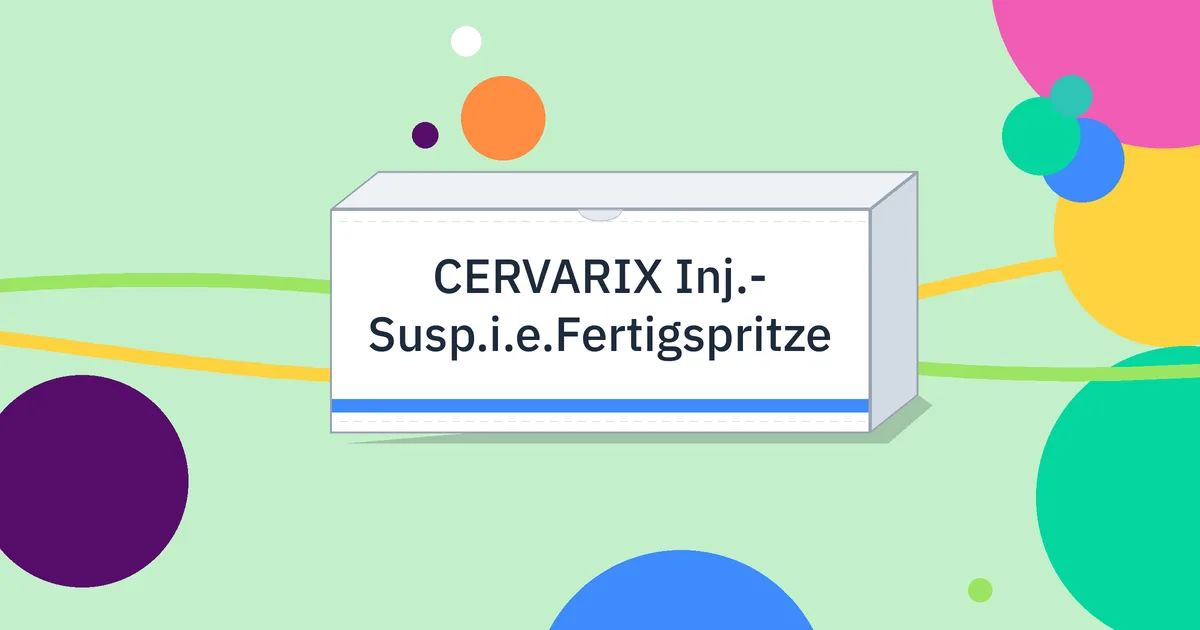 Symbolbild: Packung mit der Aufschrift CERVARIX Inj.-Susp.i.e.Fertigspritze (PZN 06120320) – Verfügbarkeit und Bezug in Apotheken in Frankfurt am Main