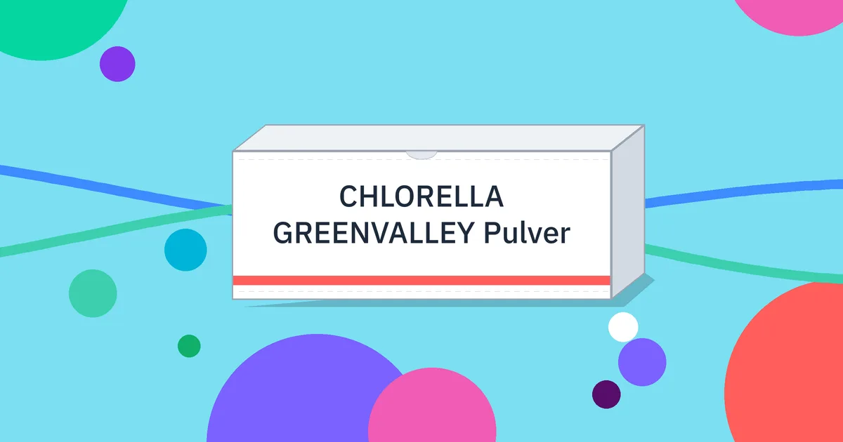 Symbolbild: Packung mit der Aufschrift CHLORELLA GREENVALLEY Pulver (PZN 00169466) – Verfügbarkeit und Bezug in Apotheken in Frankfurt am Main
