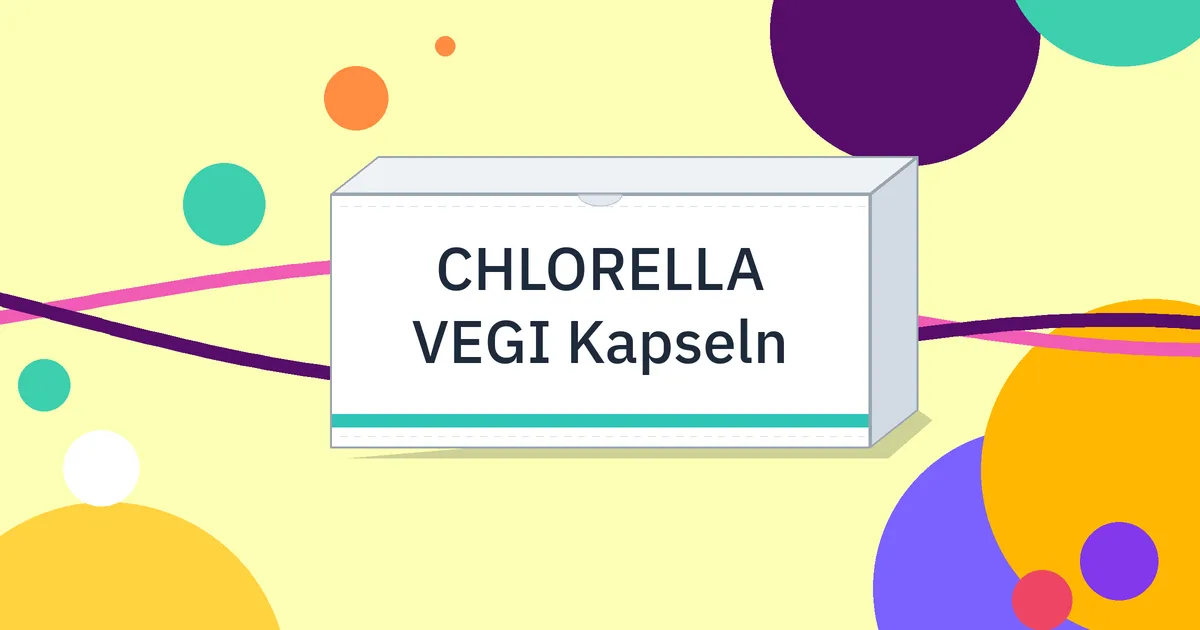 Symbolbild: Packung mit der Aufschrift CHLORELLA VEGI Kapseln (PZN 00581971) – Verfügbarkeit und Bezug in Apotheken in Frankfurt am Main